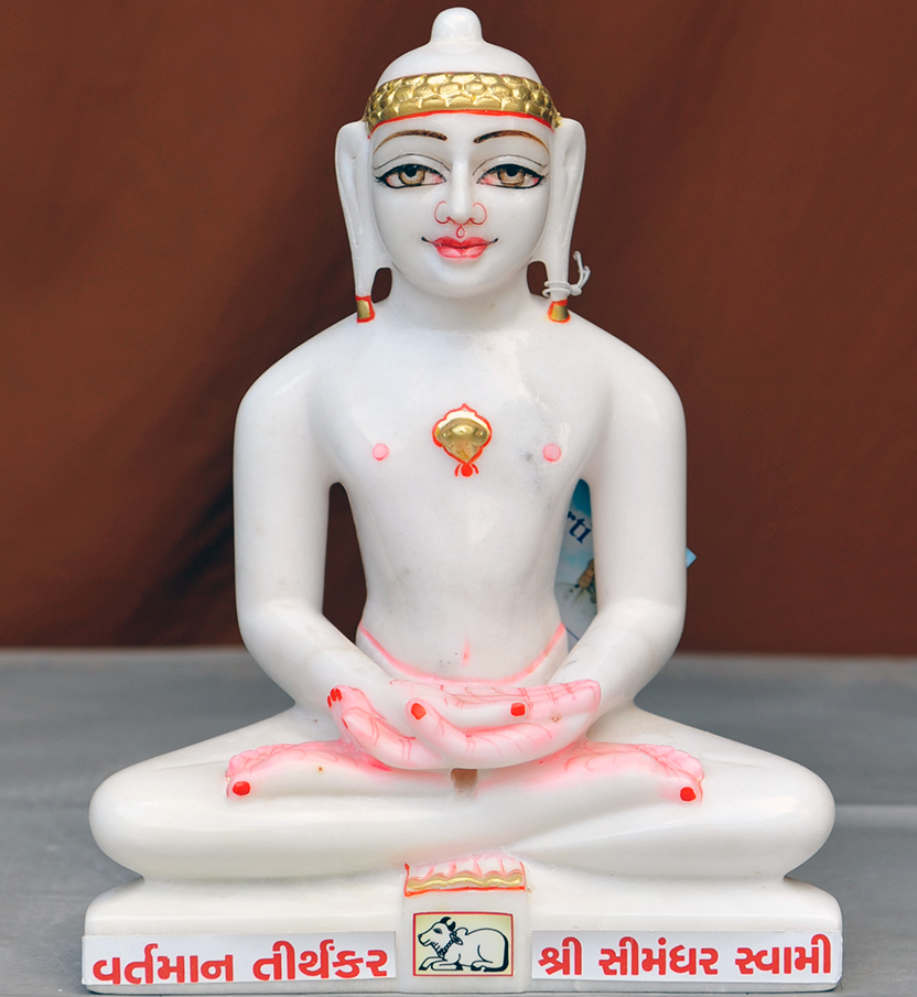 Super White Simandhar Swami 11” Murti 11S22 | Dada Bhagwan Store