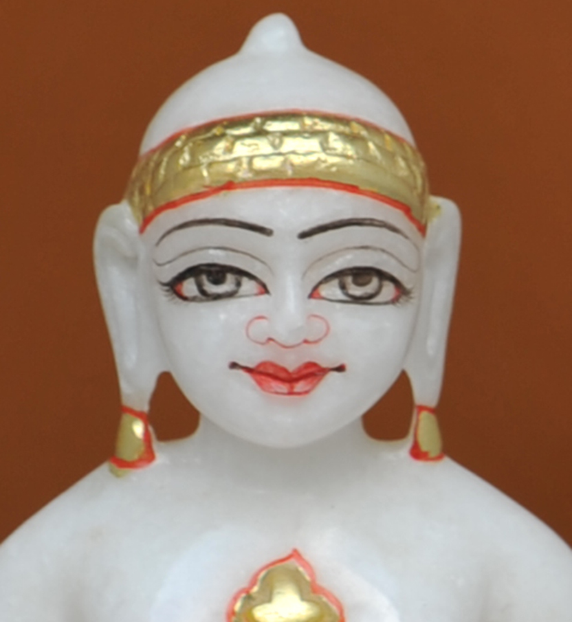 7S22 Super White Simandhar Swami 7" Murti 7S22 | Dada Bhagwan Store