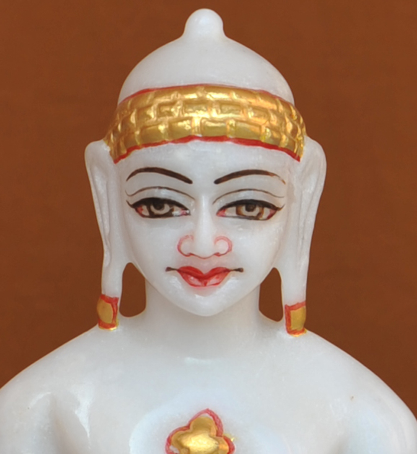7S36 Super White Simandhar Swami 7" Murti 7S36 | Dada Bhagwan Store