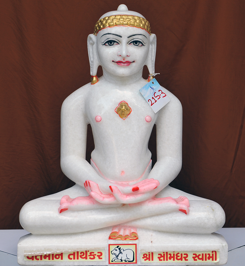 21S3 Super White Simandhar Swami 21” Murti 21S3 | Dada Bhagwan Store